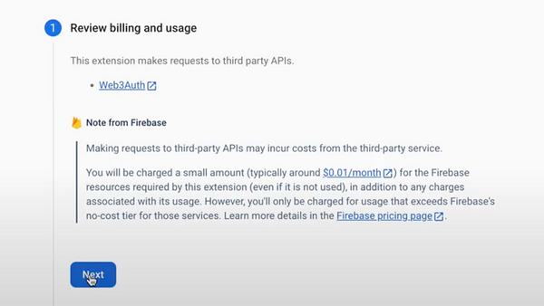 How to Install and Use Web3Auth Firebase Extension